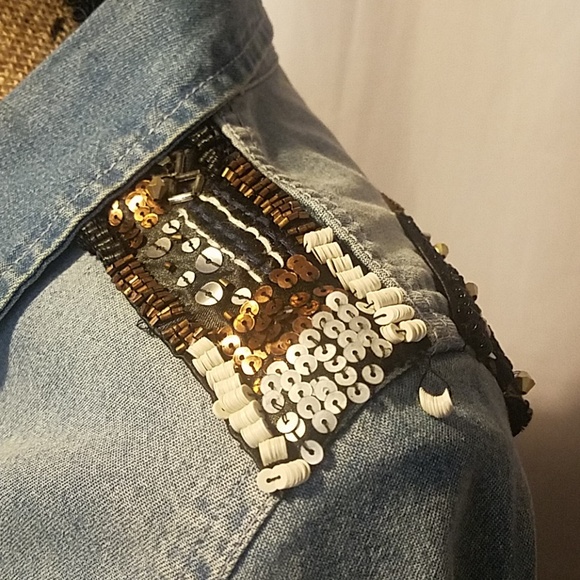 Miss Me | Tops | Miss Me Denim Button Down Shirts | Poshmark